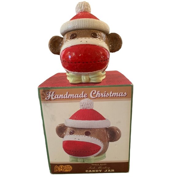 Cracker Barrel | Kitchen | Sock Monkey Cracker Barrel Candy Jar With ...
